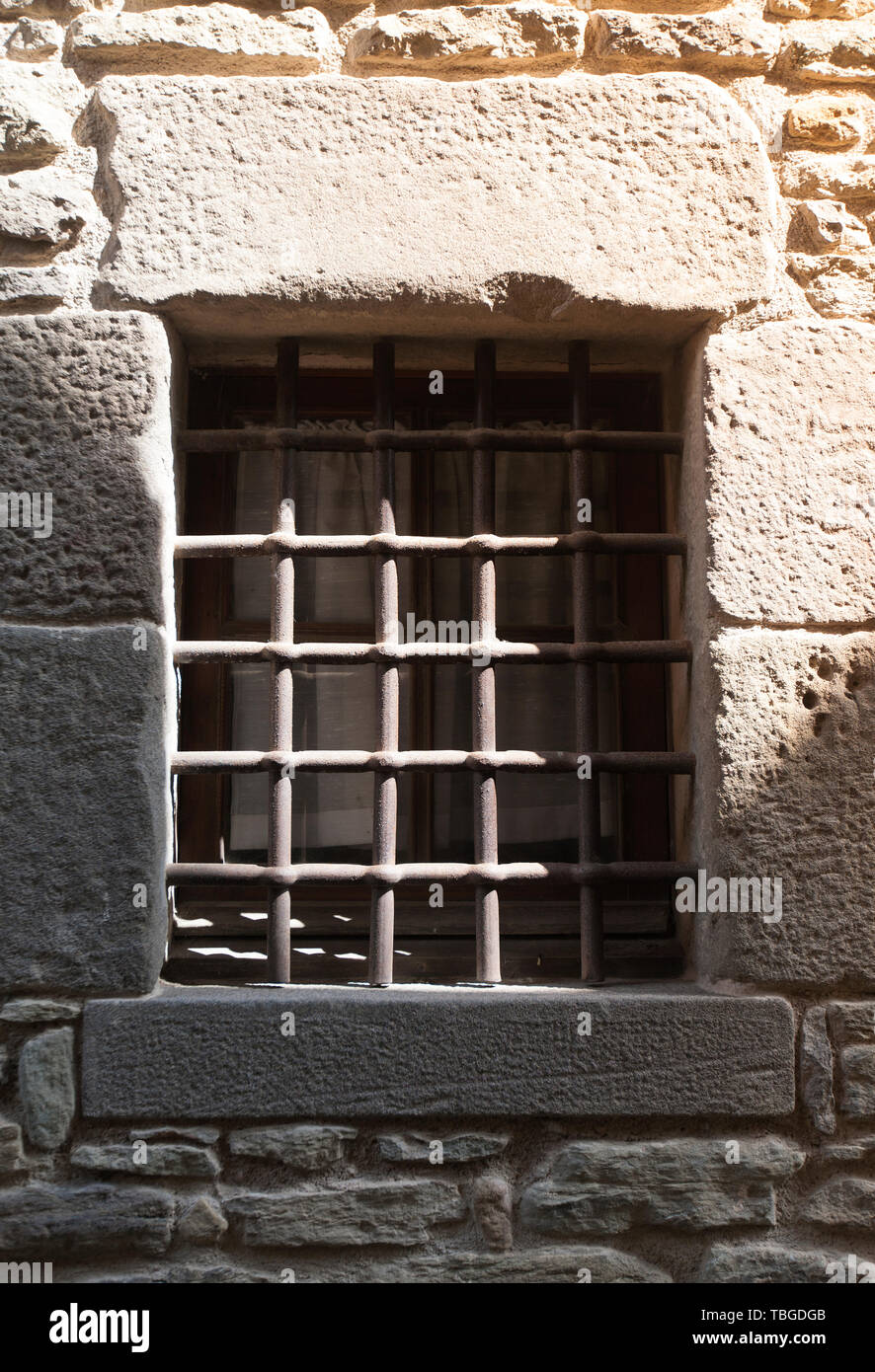 Prison window steel grating hi-res stock photography and images - Alamy