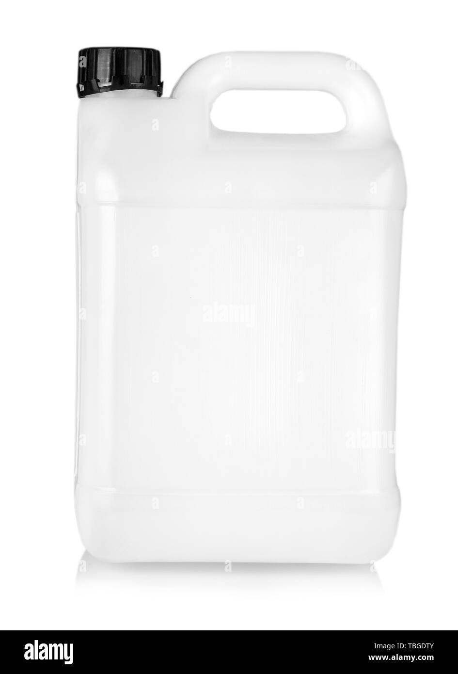 blank packaging white plastic gallon isolated on white background with ...