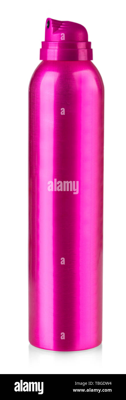 pink cosmetic spray bottle isolated on white background Stock Photo - Alamy
