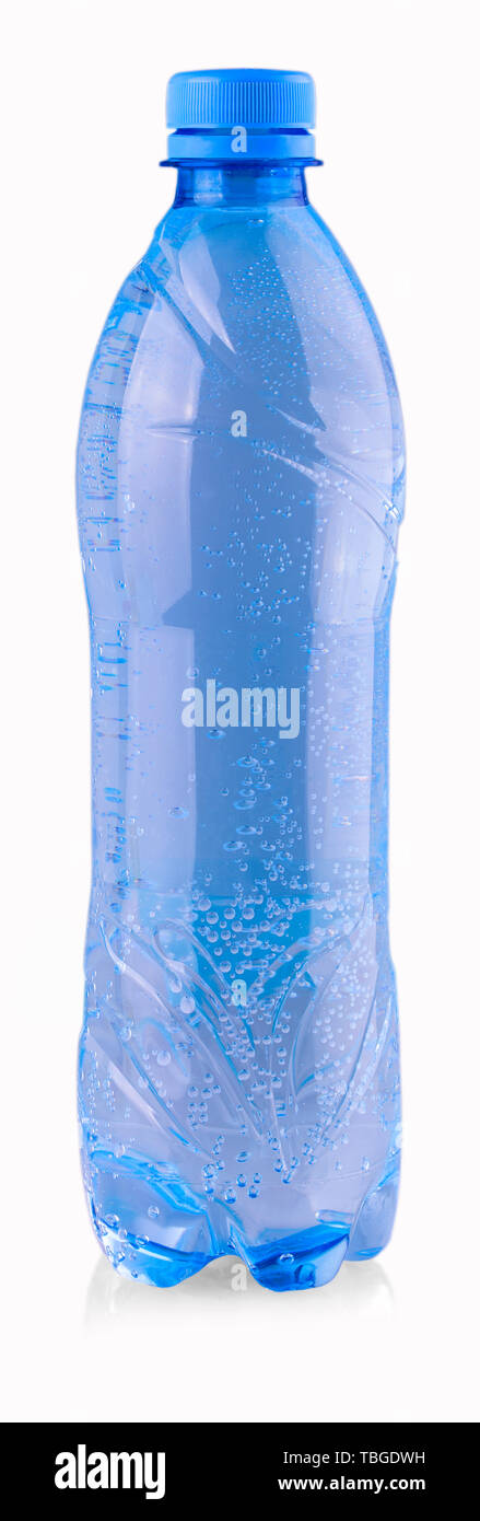 blue water bottle isolated on white background Stock Photo - Alamy