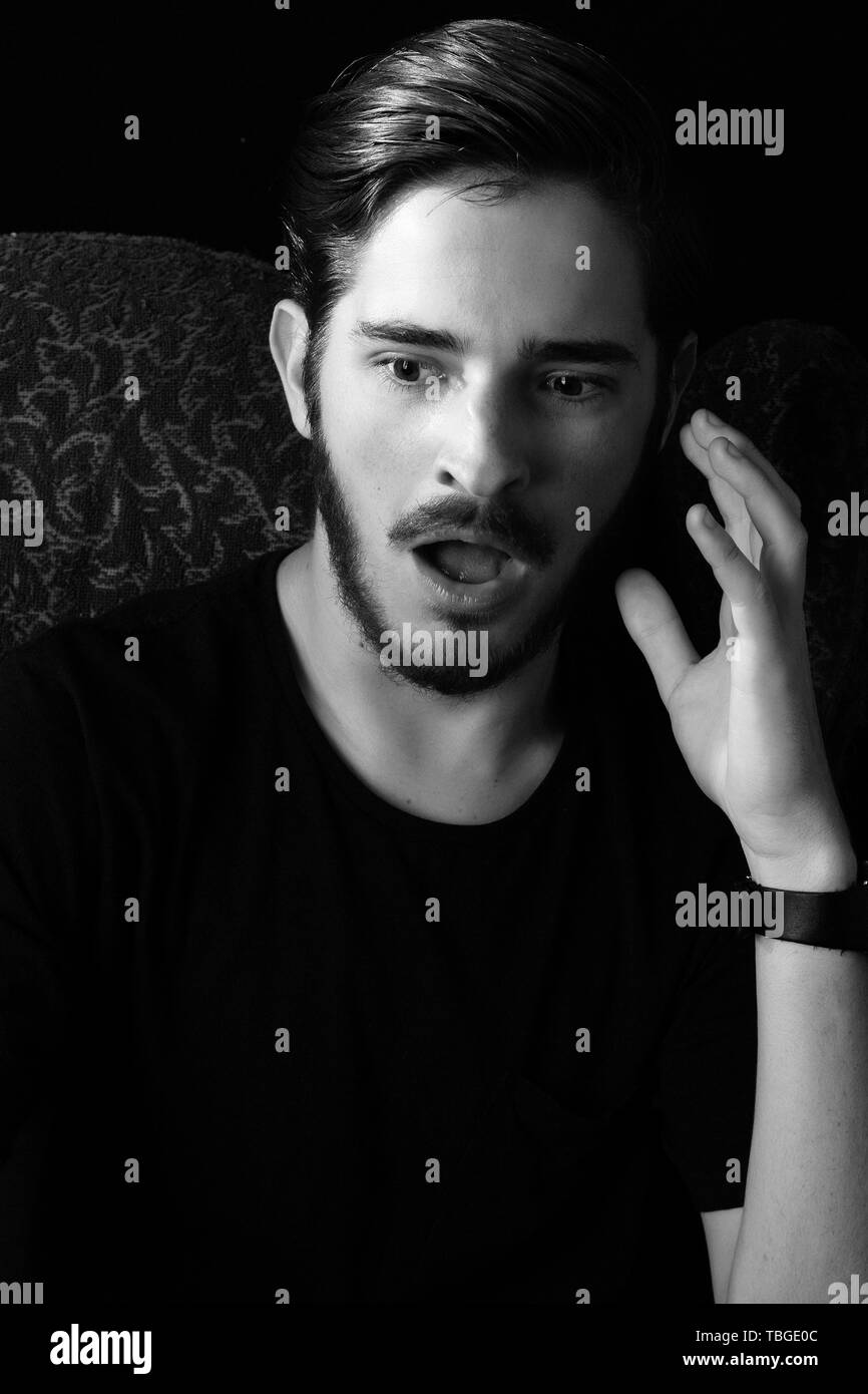 Frightening pose Black and White Stock Photos & Images - Alamy