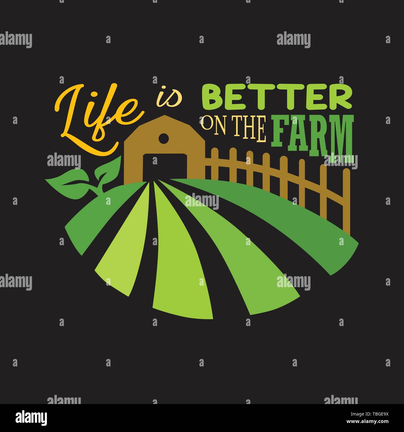 Farm Quote and Saying good for print design Stock Vector Image & Art ...