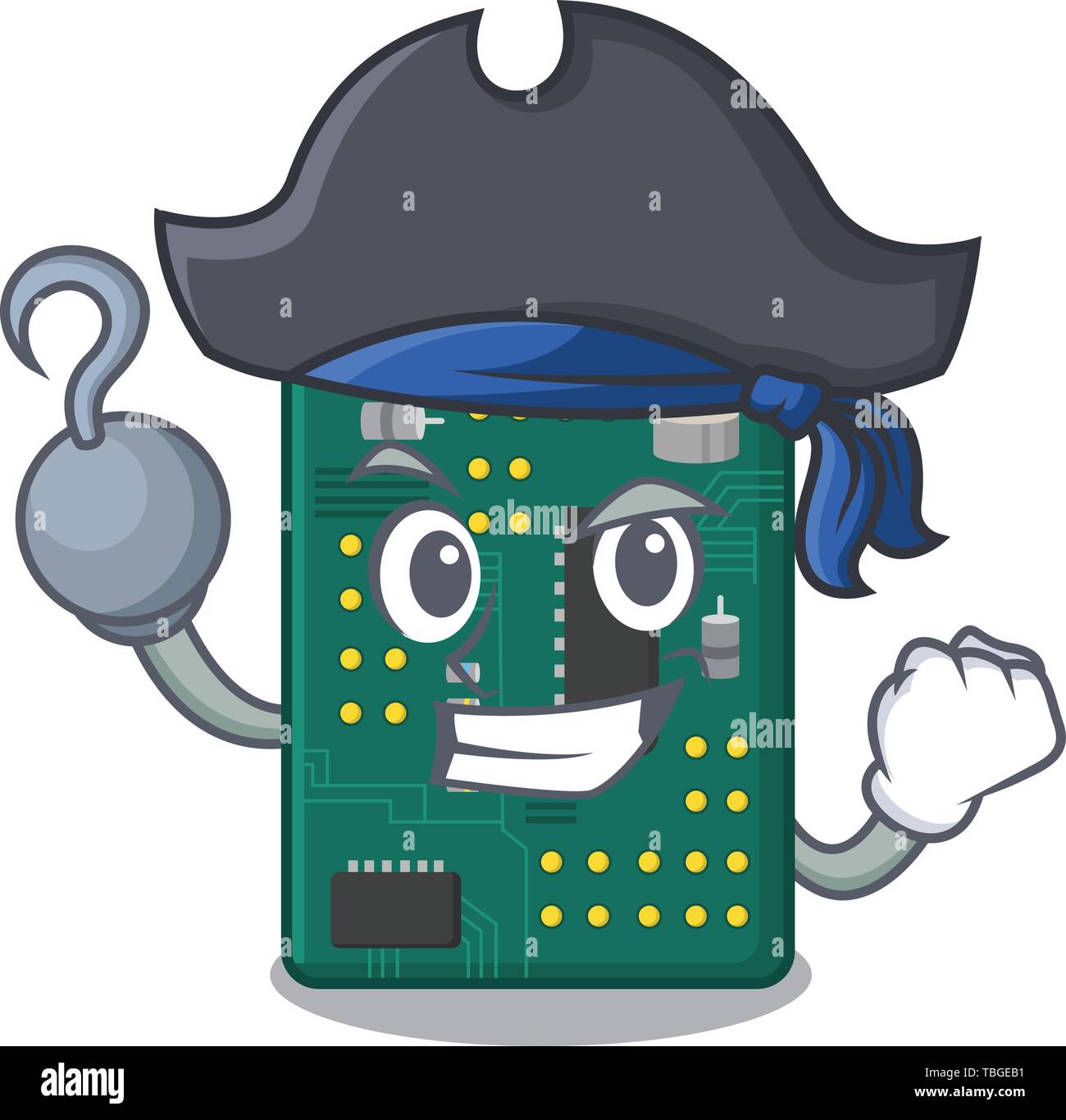 Pirate circuit board pcb isolated with mascot Stock Vector Image & Art ...