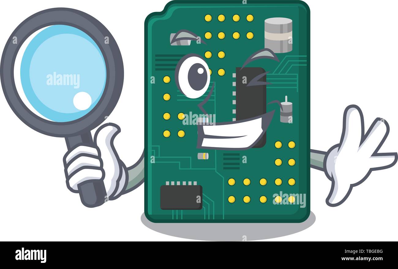 Detective circuit board pcb in cartoon shape Stock Vector Image & Art ...