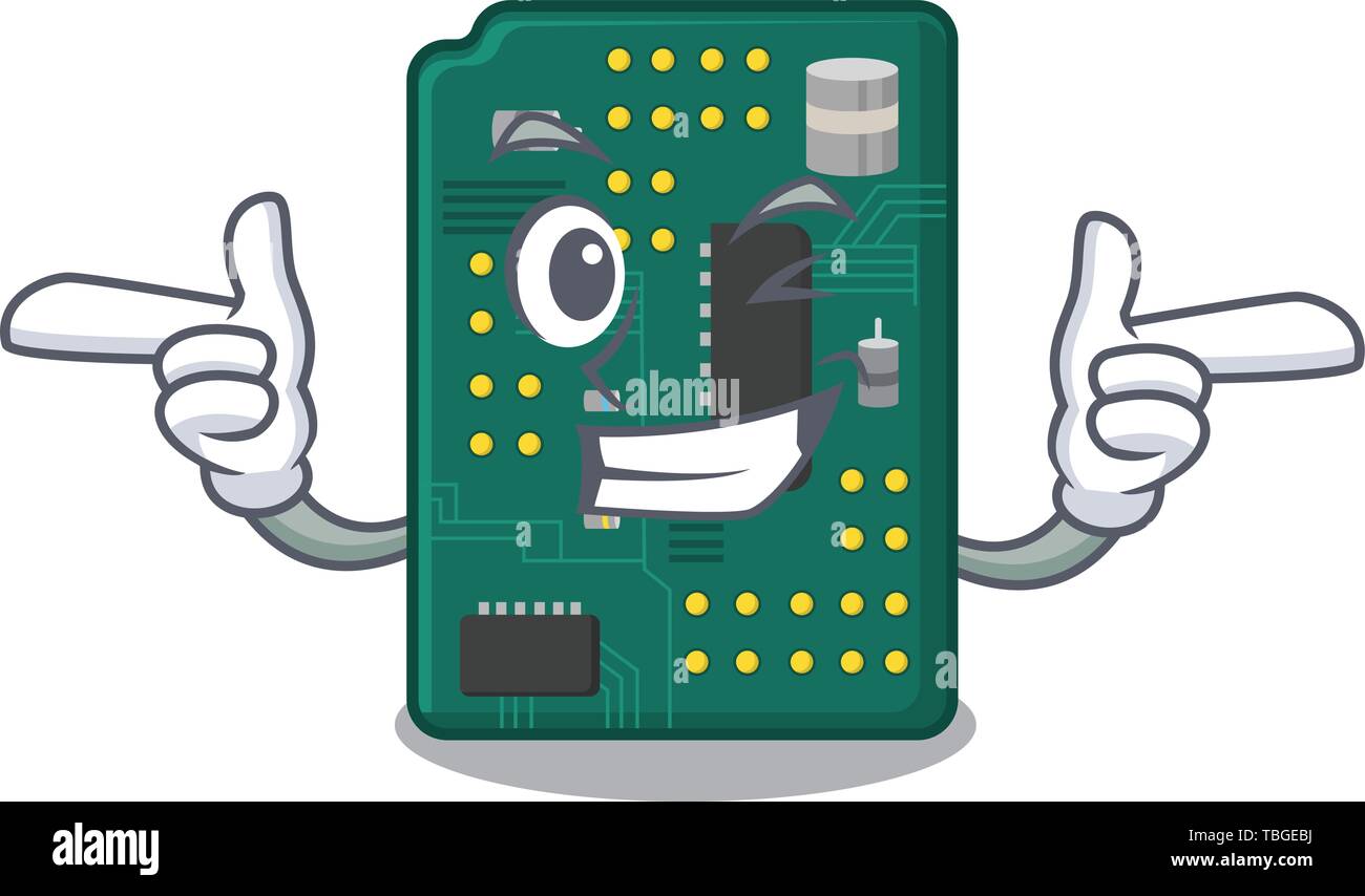 Wink circuit board pcb in cartoon shape Stock Vector Image & Art - Alamy