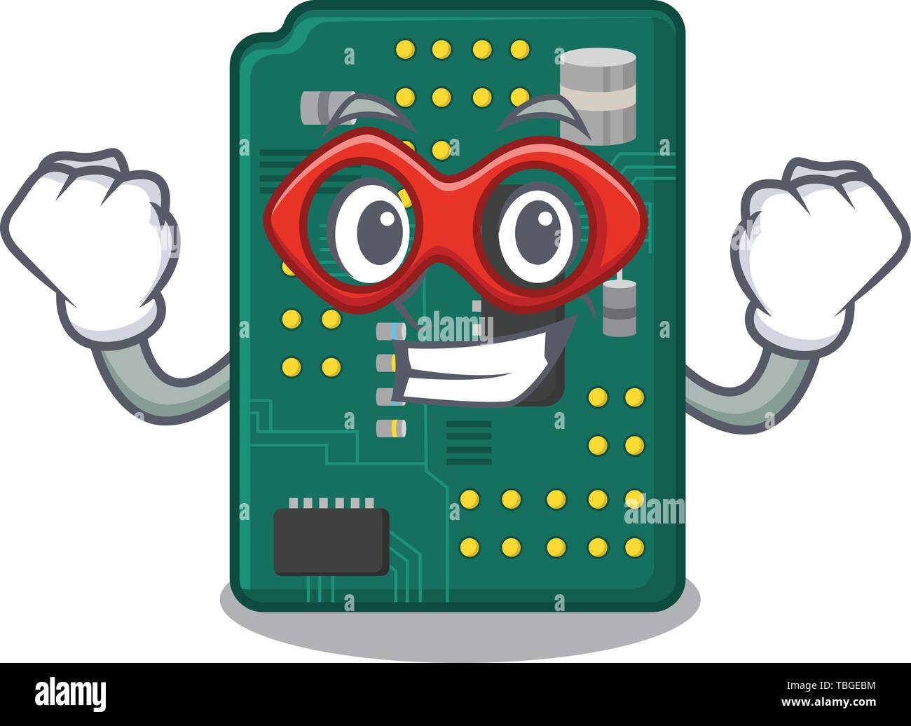 Super hero circuit board pcb in cartoon shape Stock Vector Image & Art ...
