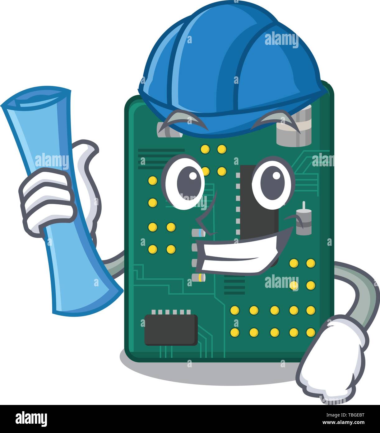 Architect circuit board pcb in cartoon shape Stock Vector Image & Art ...