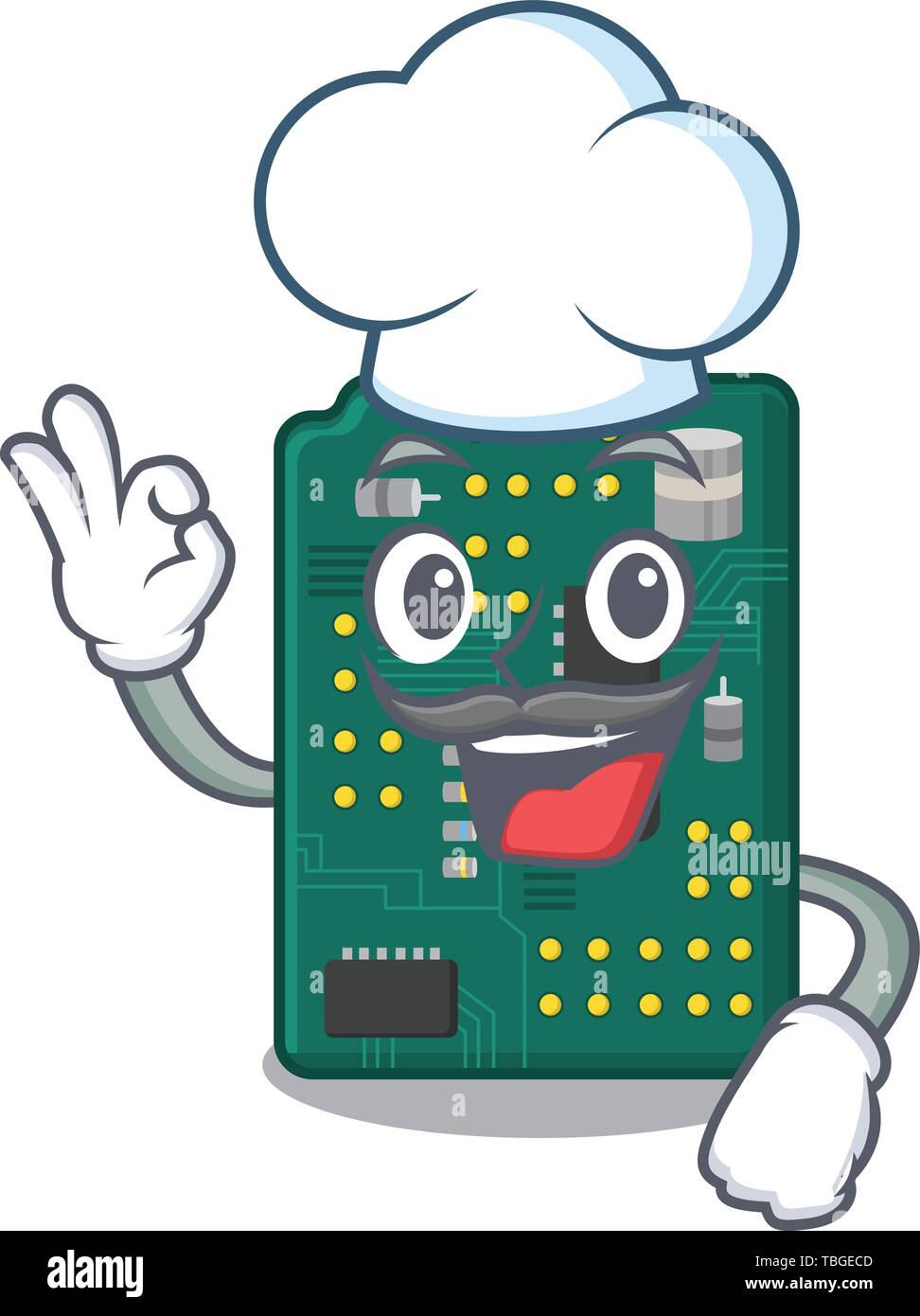 Chef circuit board pcb in cartoon shape Stock Vector Image & Art - Alamy