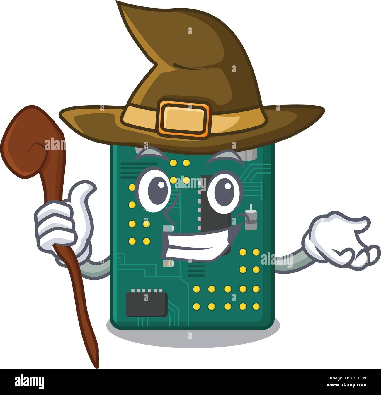 Witch PCB circuit board in PC characters Stock Vector Image & Art - Alamy