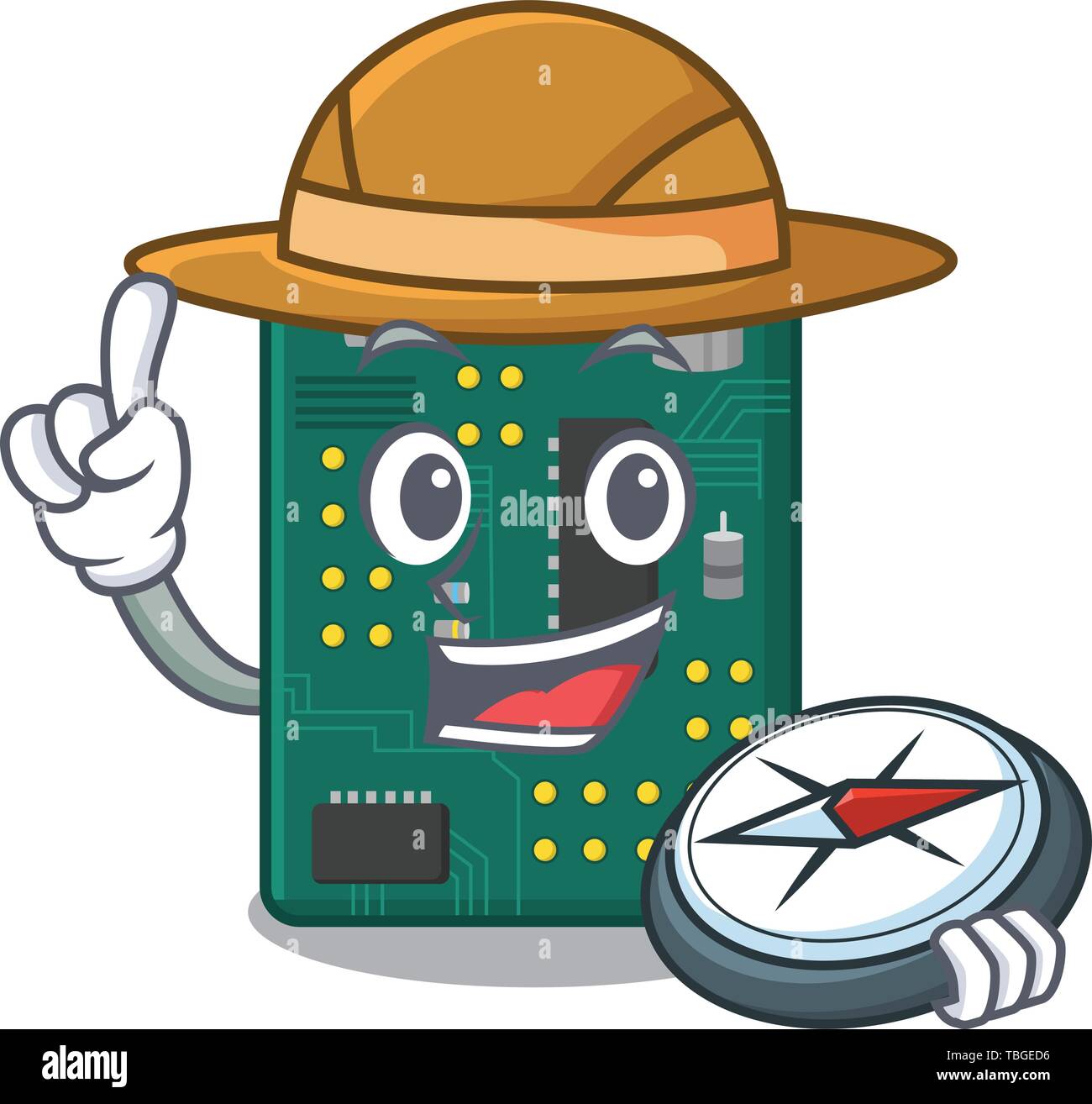Explorer PCB circuit board in PC characters Stock Vector Image & Art ...