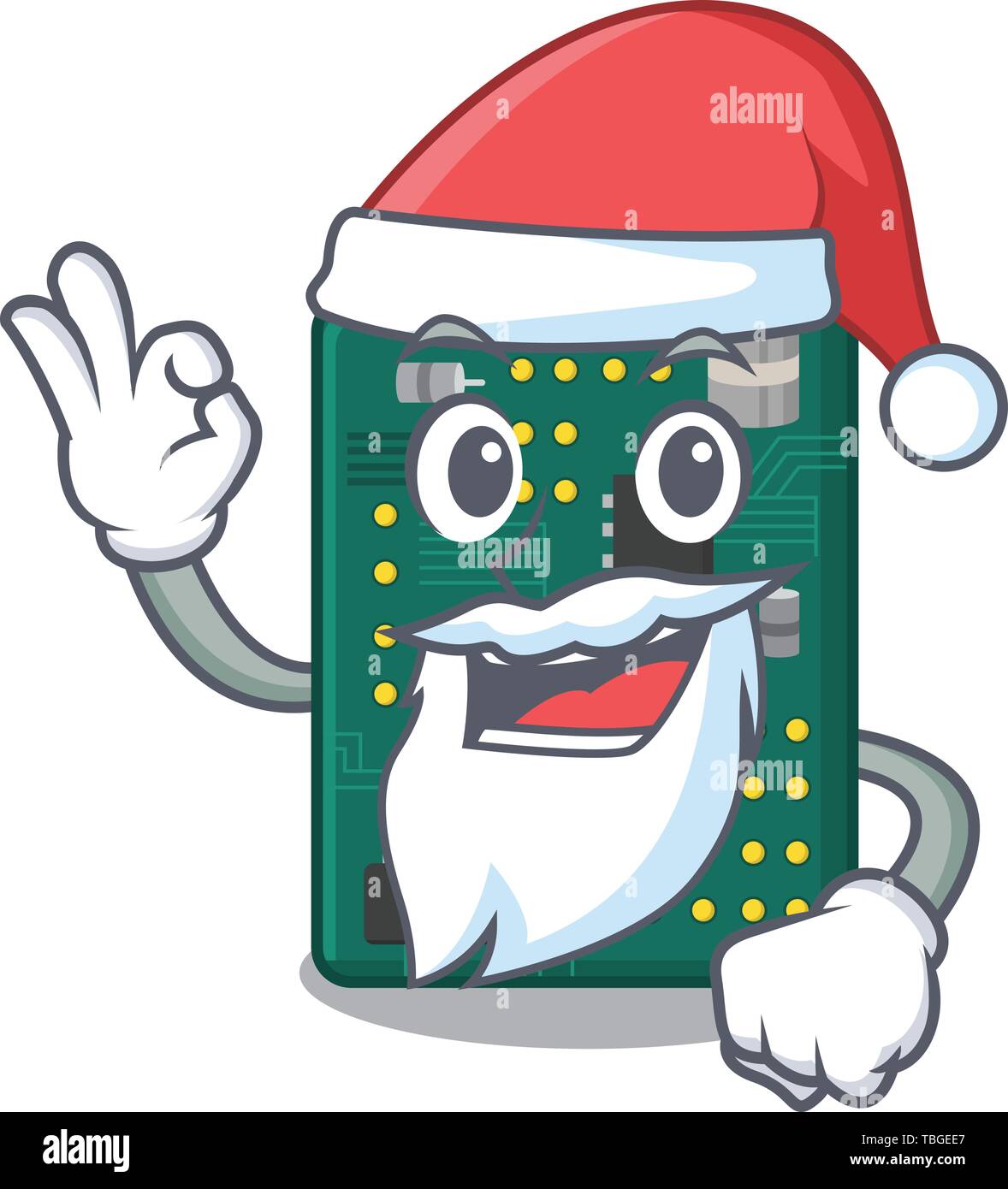 Santa PCB circuit board in the cartoon Stock Vector Image & Art - Alamy