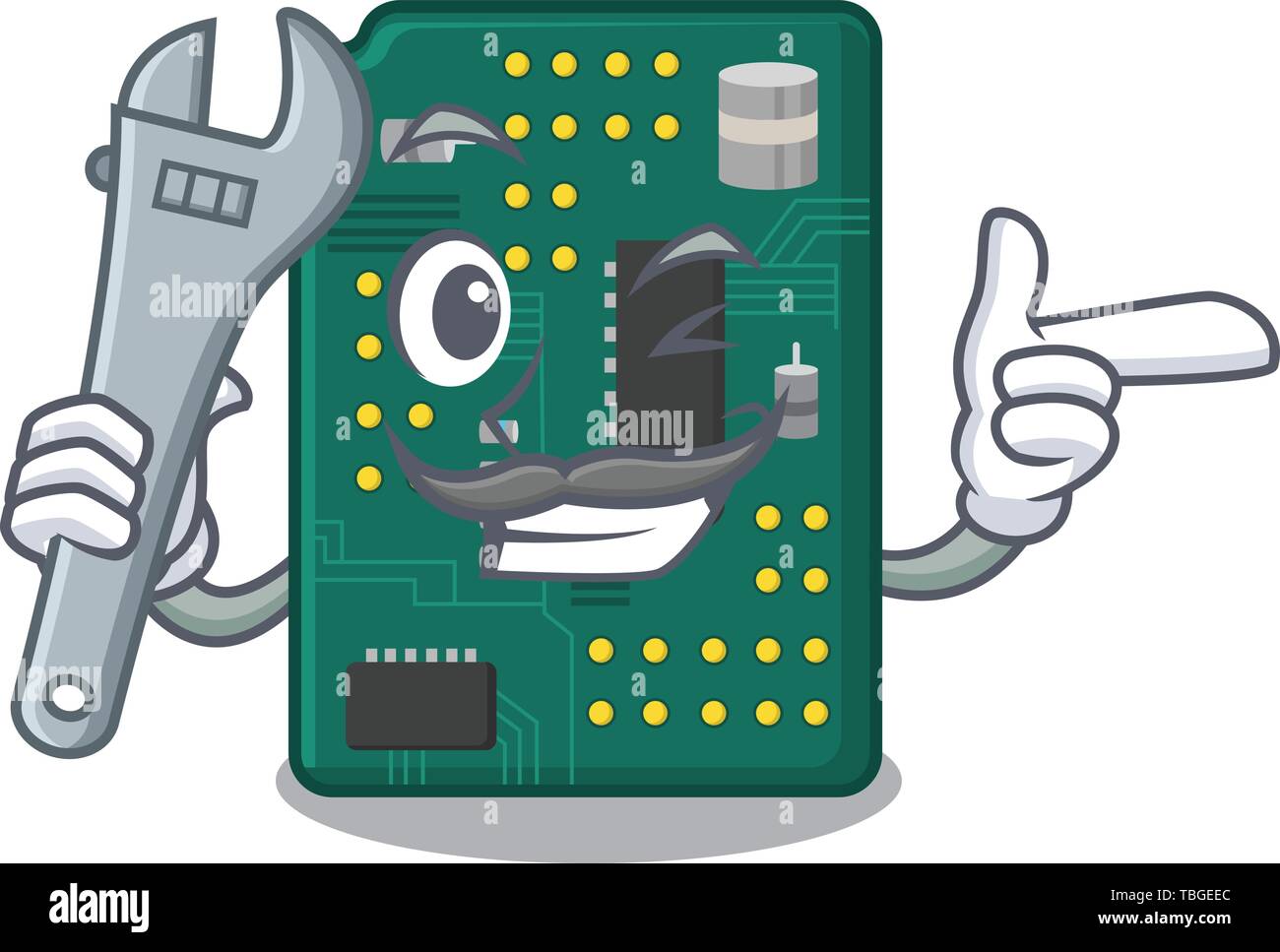 Mechanic PCB circuit board in the cartoon Stock Vector Image & Art - Alamy