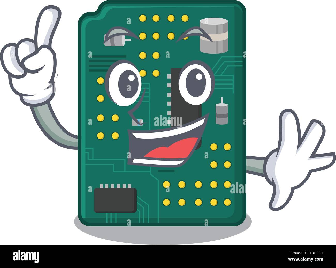 Finger PCB circuit board in the cartoon Stock Vector Image & Art - Alamy