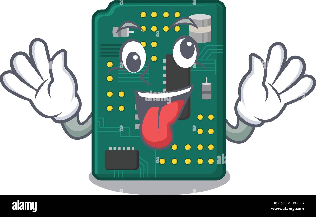 Crazy PCB circuit board in the cartoon Stock Vector Image & Art - Alamy