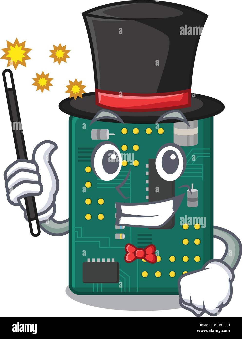 Magician PCB circuit board in the cartoon Stock Vector Image & Art - Alamy