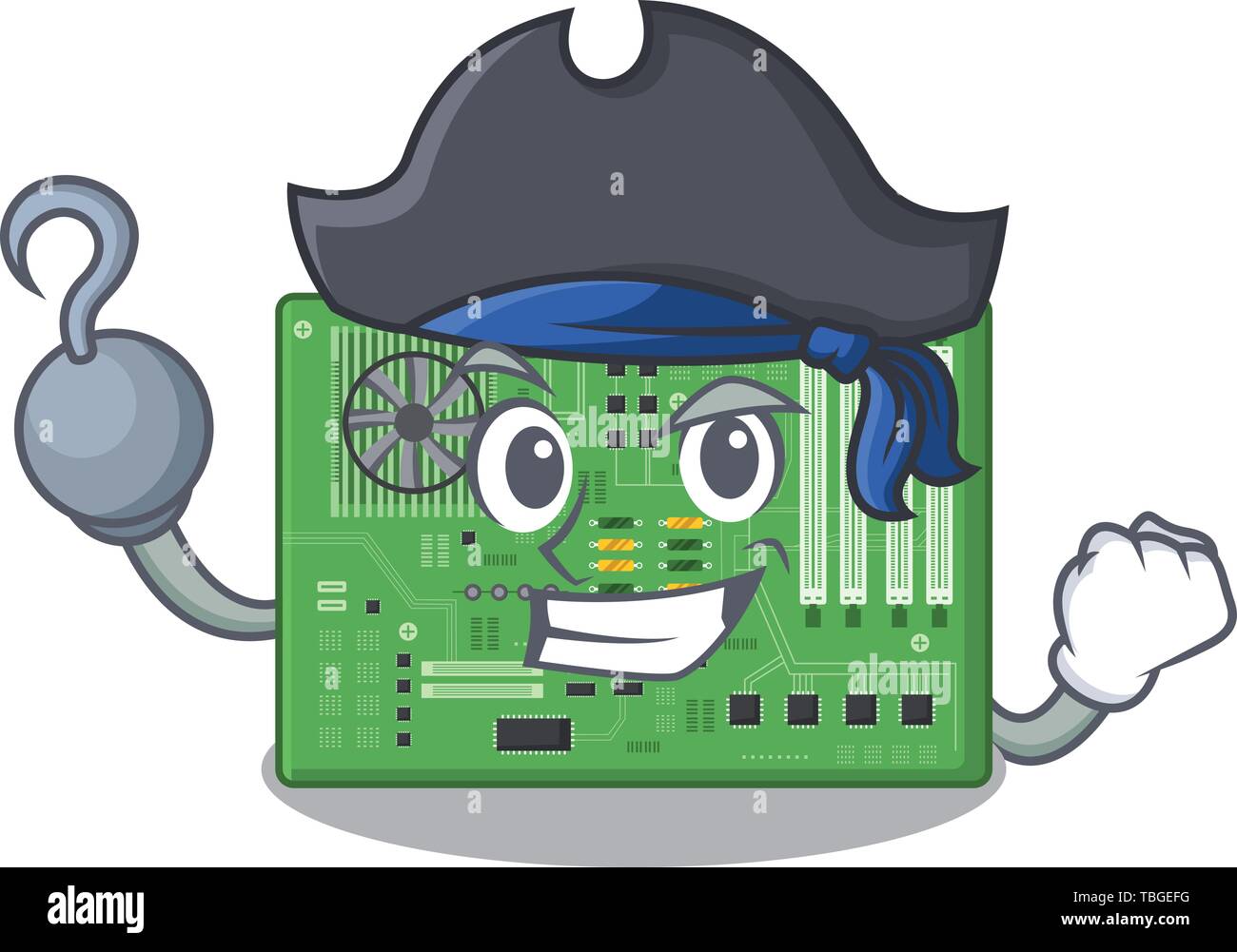 Pirate motherboard isolated with in the characater Stock Vector Image ...