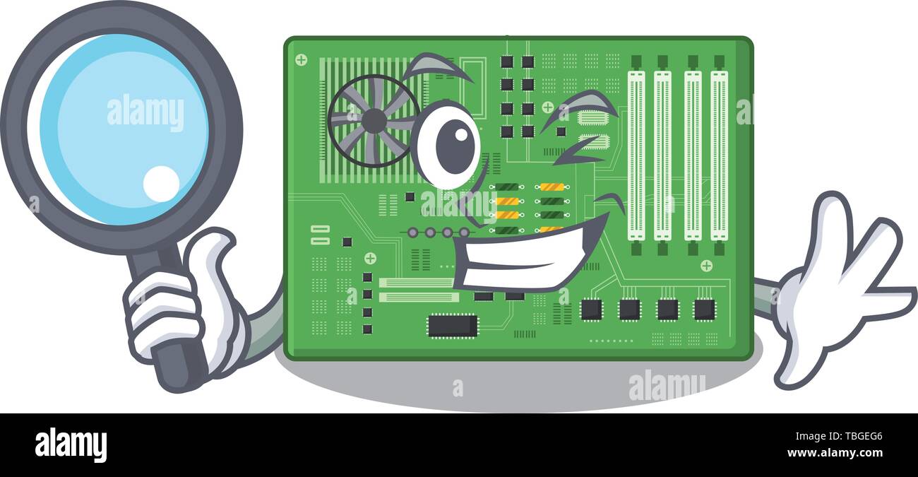 Detective motherboard in the a cartoon shape Stock Vector Image & Art ...