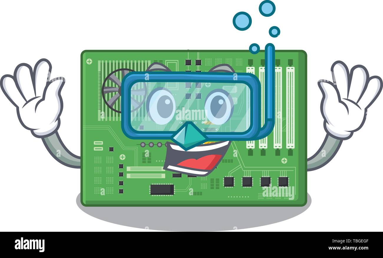 Diving motherboard in the a cartoon shape Stock Vector Image & Art - Alamy