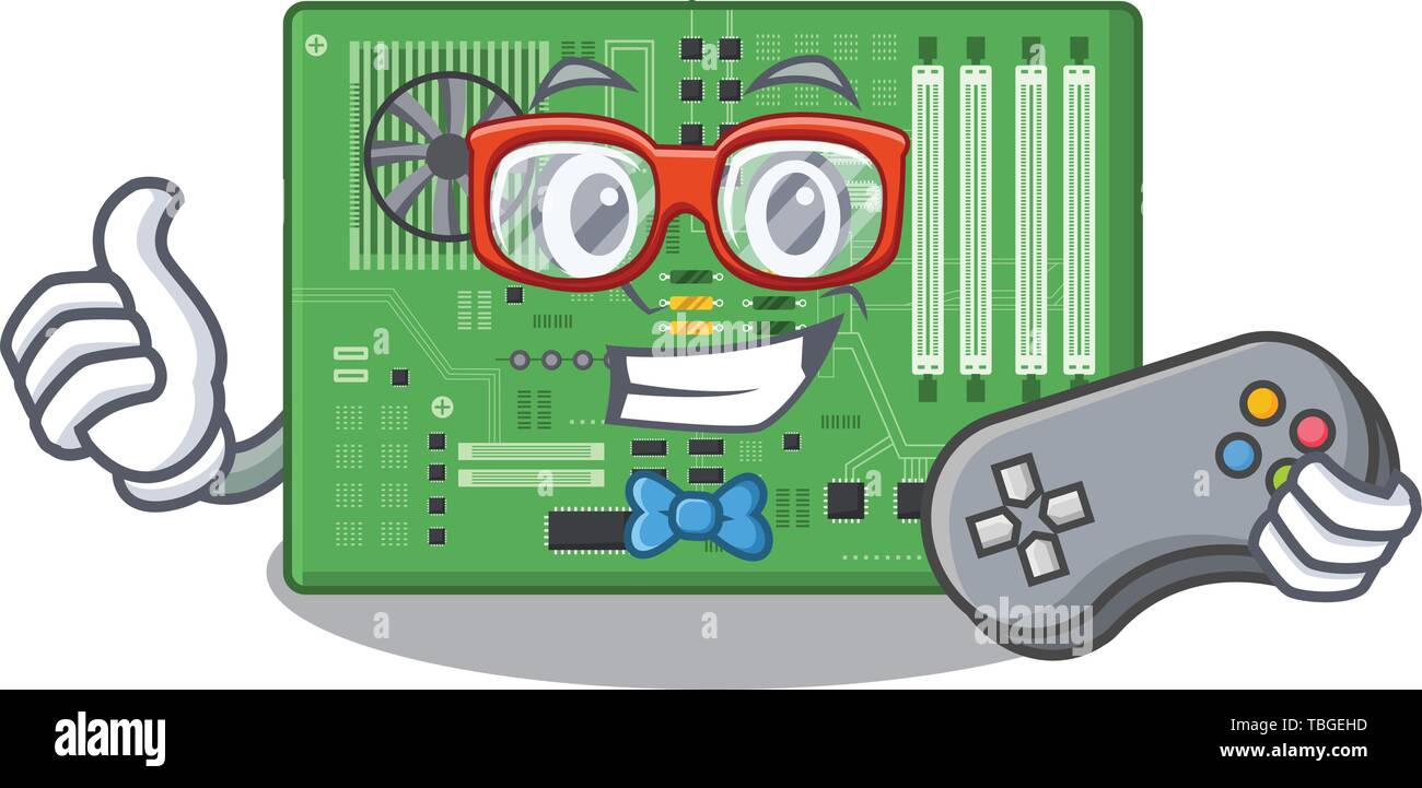 Gamer motherboard in the a computer cartoon Stock Vector Image & Art ...