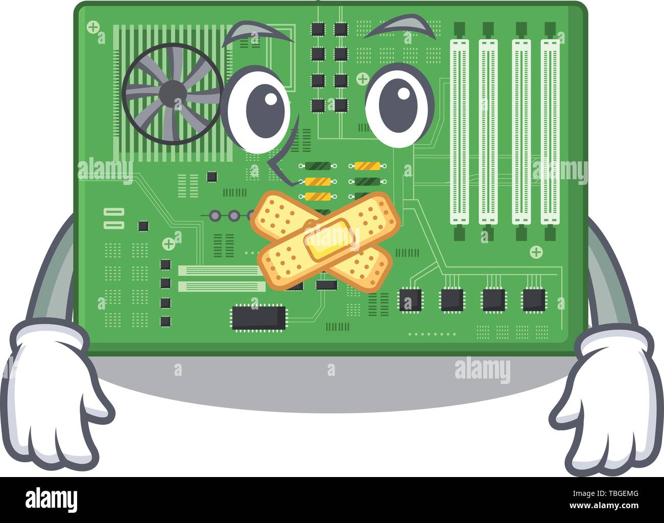 Silent toy motherboard the in a mascot bag Stock Vector Image & Art - Alamy