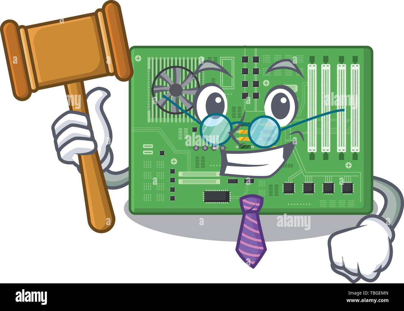 Judge toy motherboard the in a mascot bag Stock Vector Image & Art - Alamy
