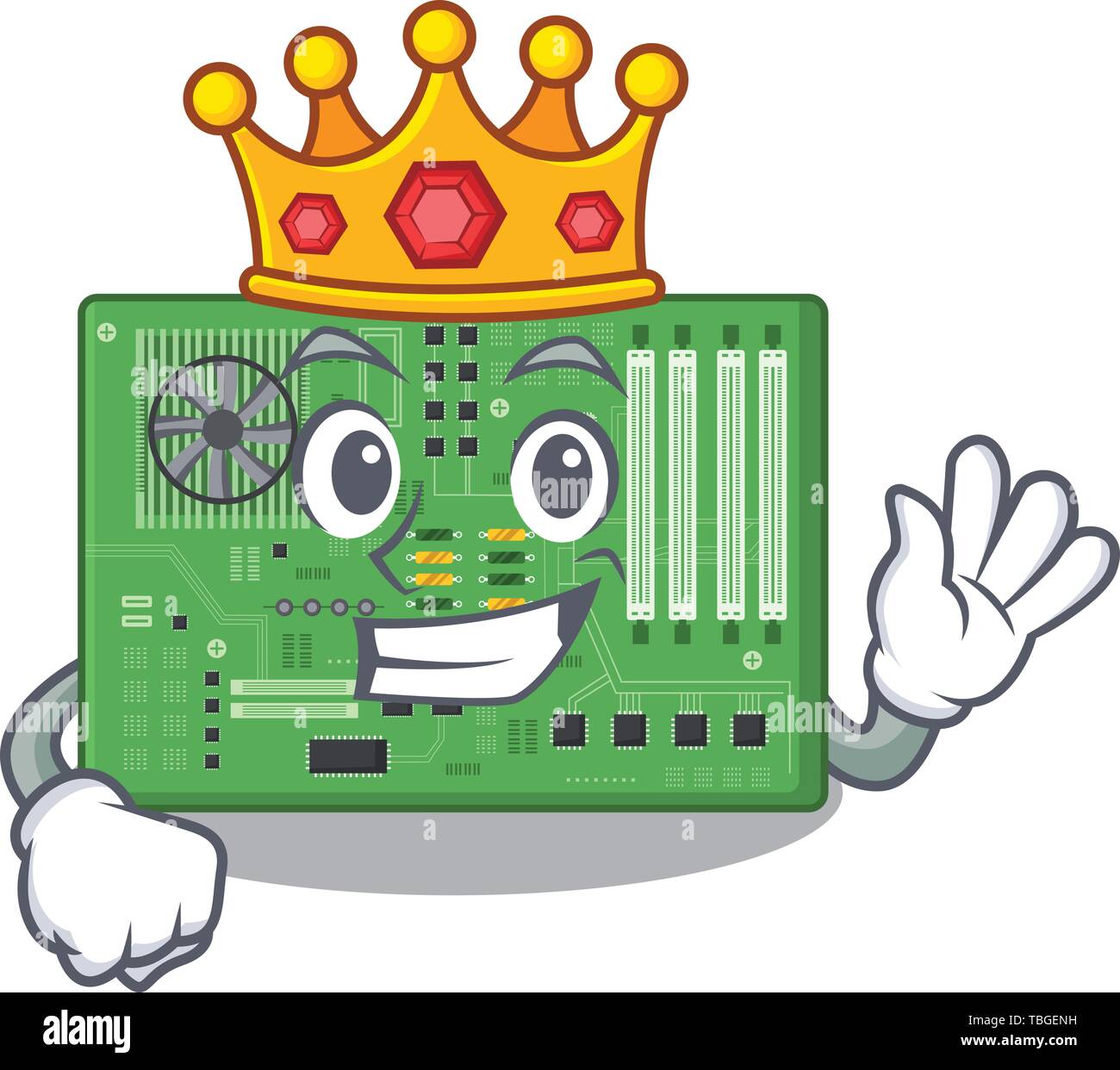 King toy motherboard the in a mascot bag Stock Vector Image & Art - Alamy