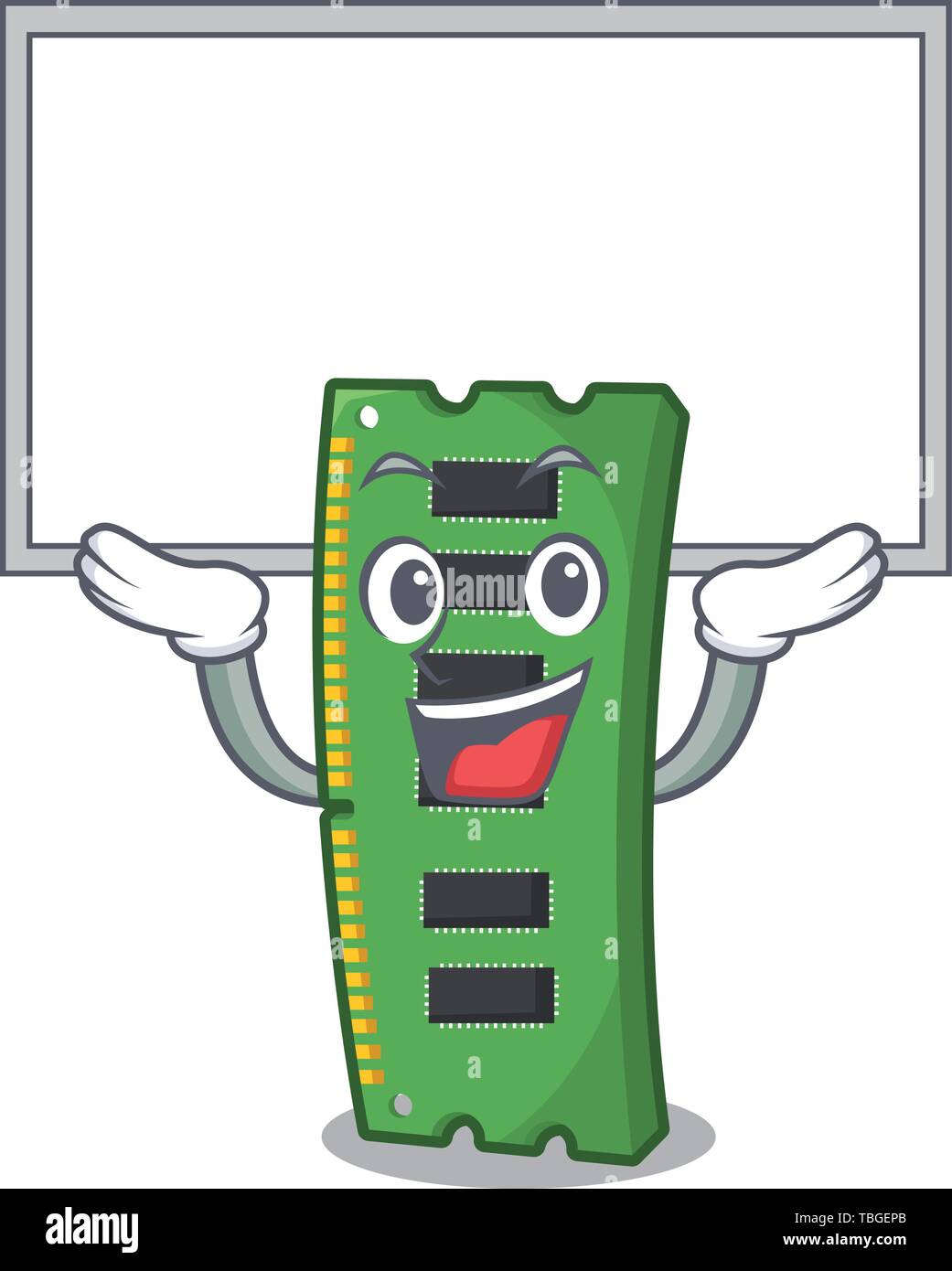 Up Board Ram Memory Card Isolated In Cartoon Stock Vector Image And Art Alamy