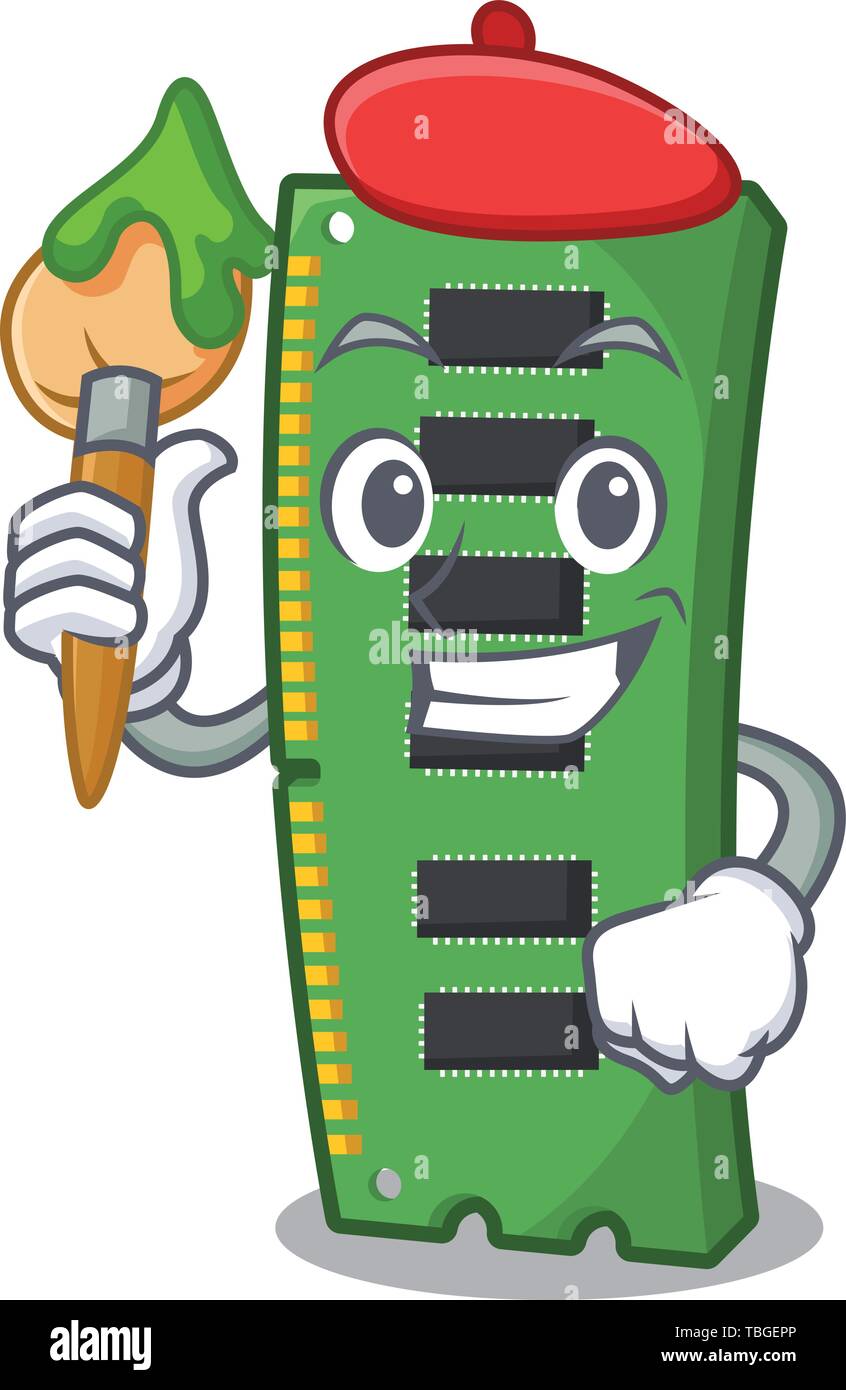 Artist RAM memory card isolated in cartoon Stock Vector Image & Art - Alamy