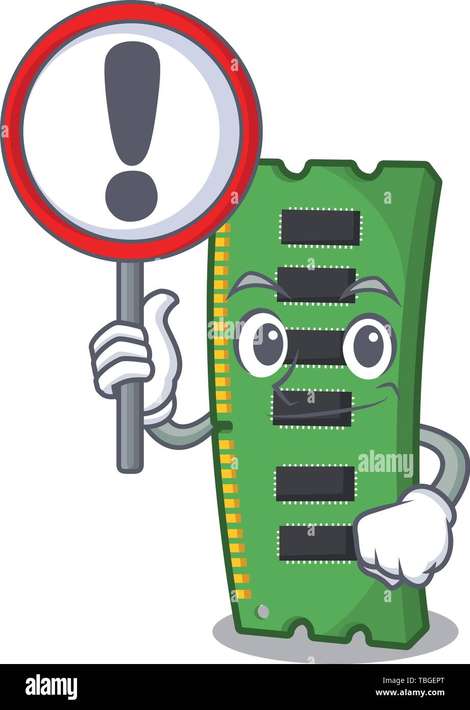 With sign RAM memory card isolated in cartoon Stock Vector Image & Art ...