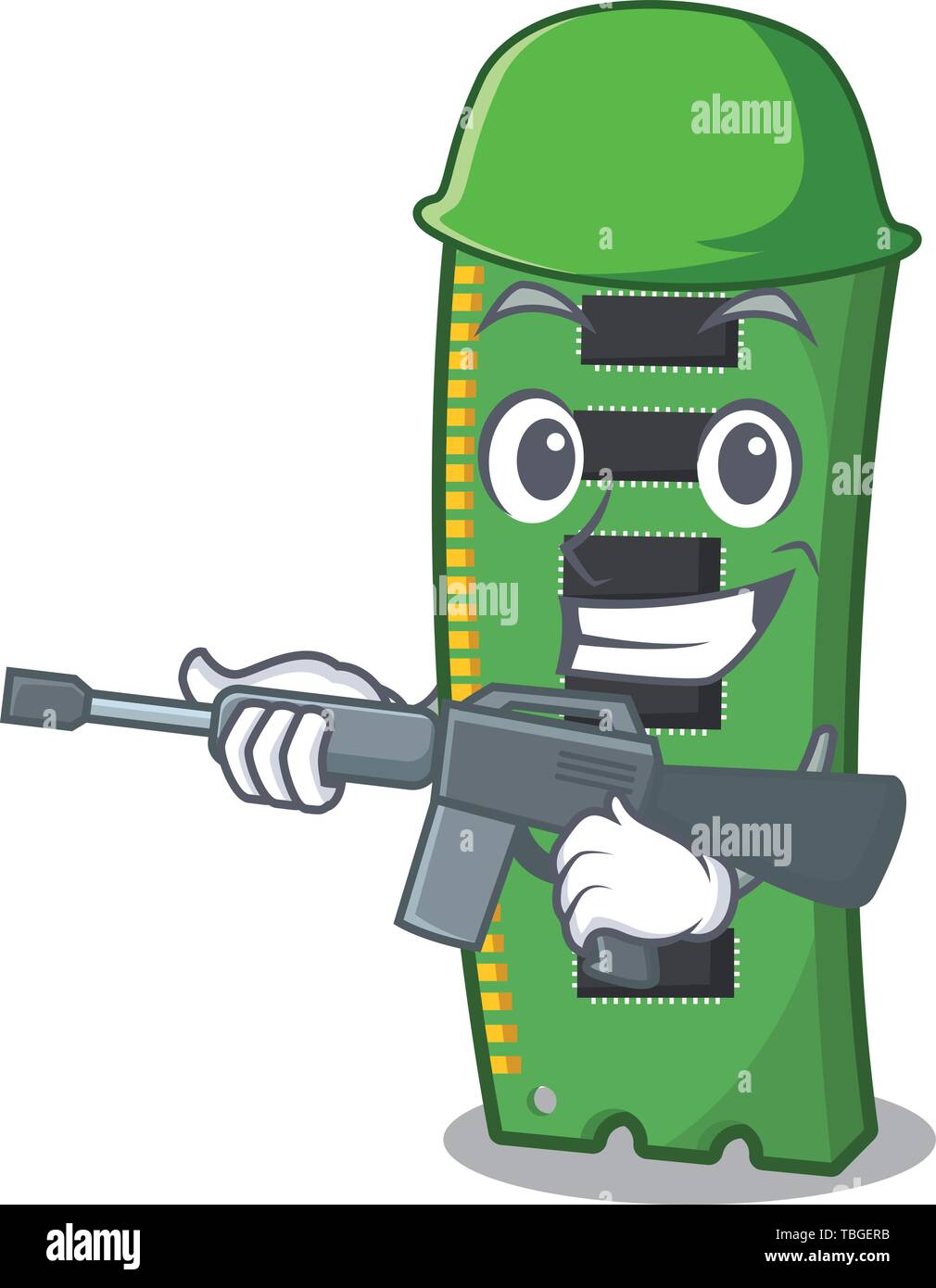 Army Ram Memory Card Isolated In Cartoon Stock Vector Image And Art Alamy