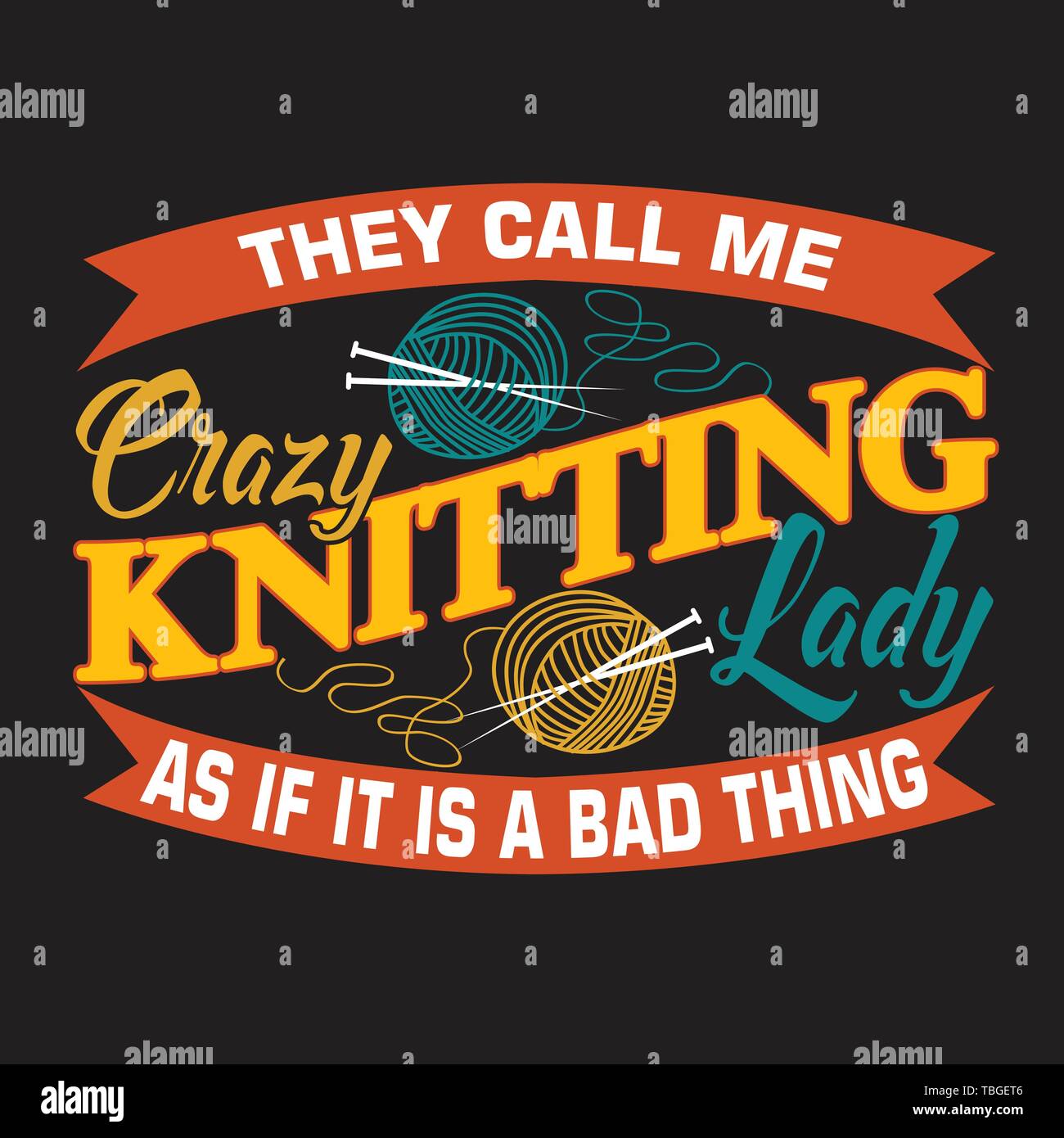 Lady knitting Stock Vector Images - Alamy