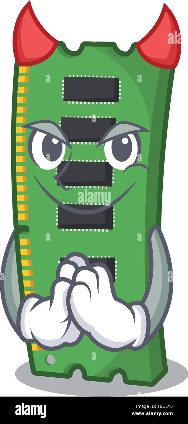 Devil RAM memory card in PC character Stock Vector Image & Art - Alamy