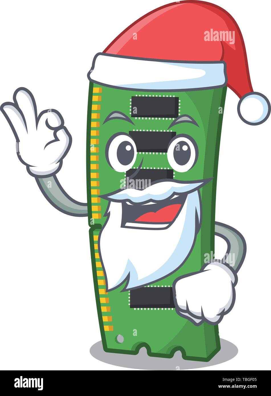 Santa RAM memory card above cartoon table Stock Vector Image & Art - Alamy