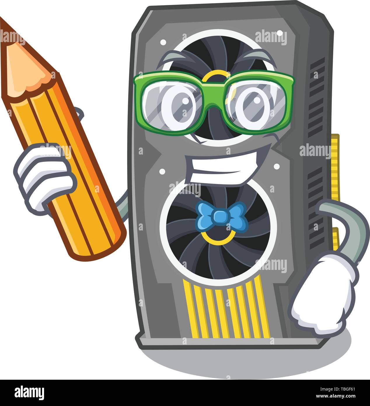 Student video graphics card isolated with cartoon Stock Vector Image ...
