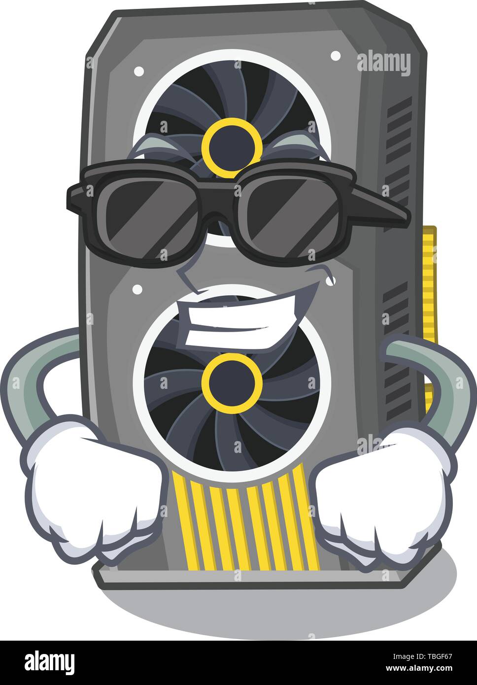 Super cool video graphics card isolated with cartoon Stock Vector Image ...