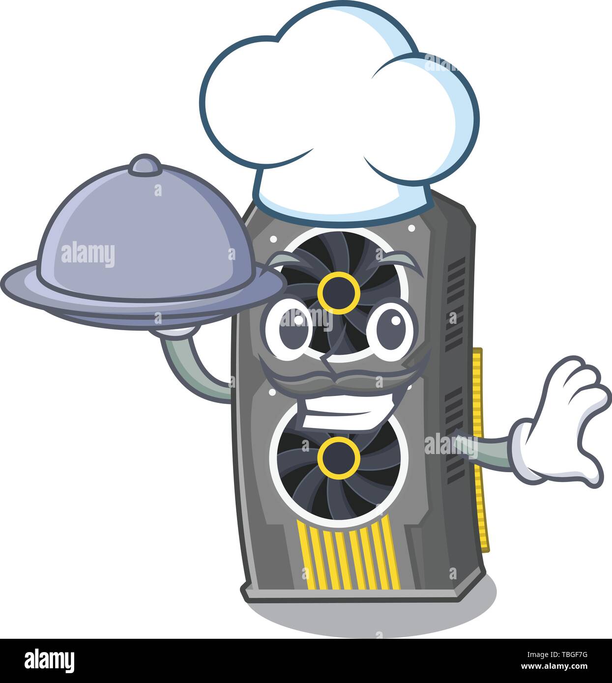 Chef and food processor Stock Vector Images - Alamy