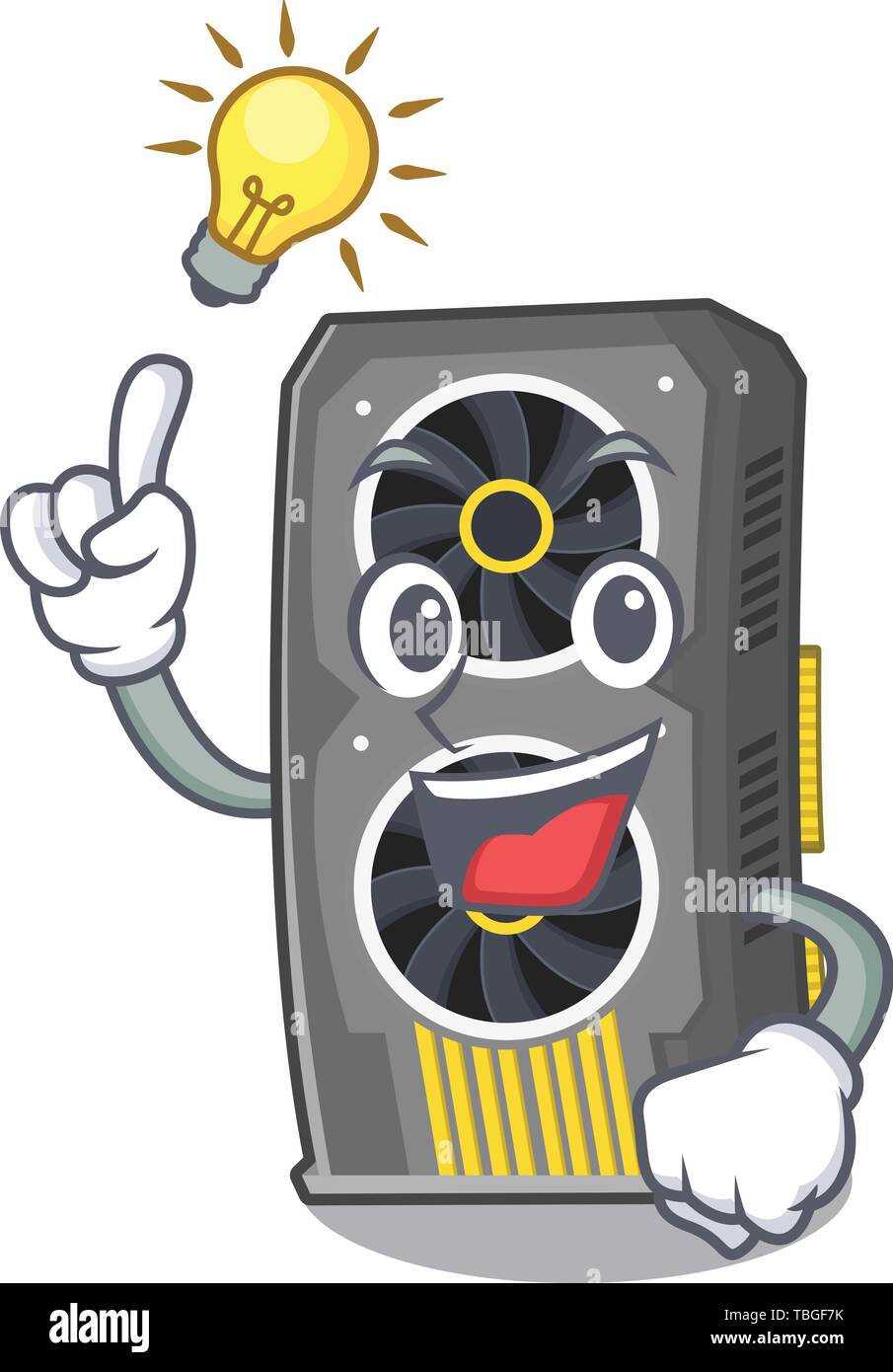 Have an idea video graphics card above cartoon chair Stock Vector Image ...