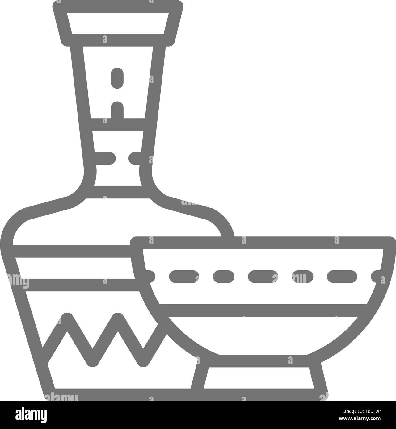 Clay jug ethnic ceramic Stock Vector Images - Alamy