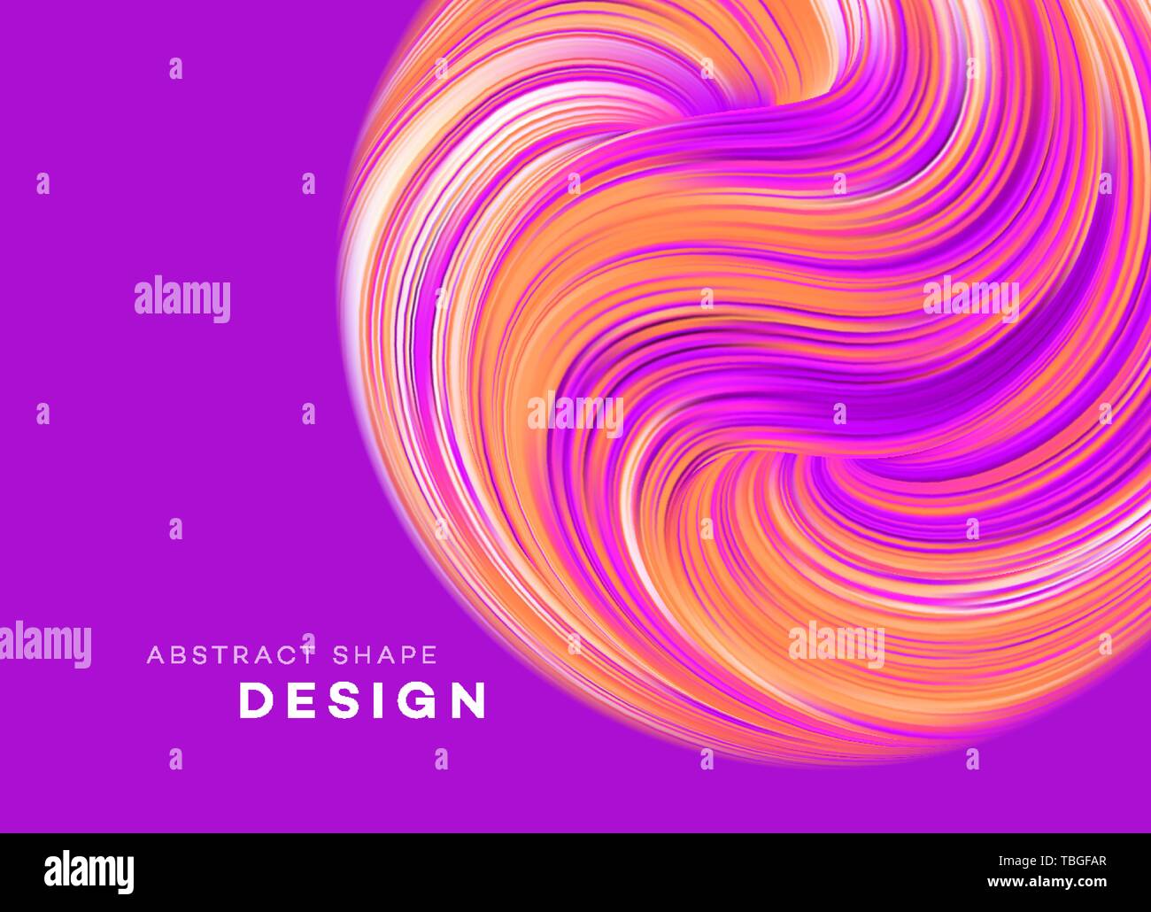 Color Flow Abstract shape poster design. Vector illustration Stock ...