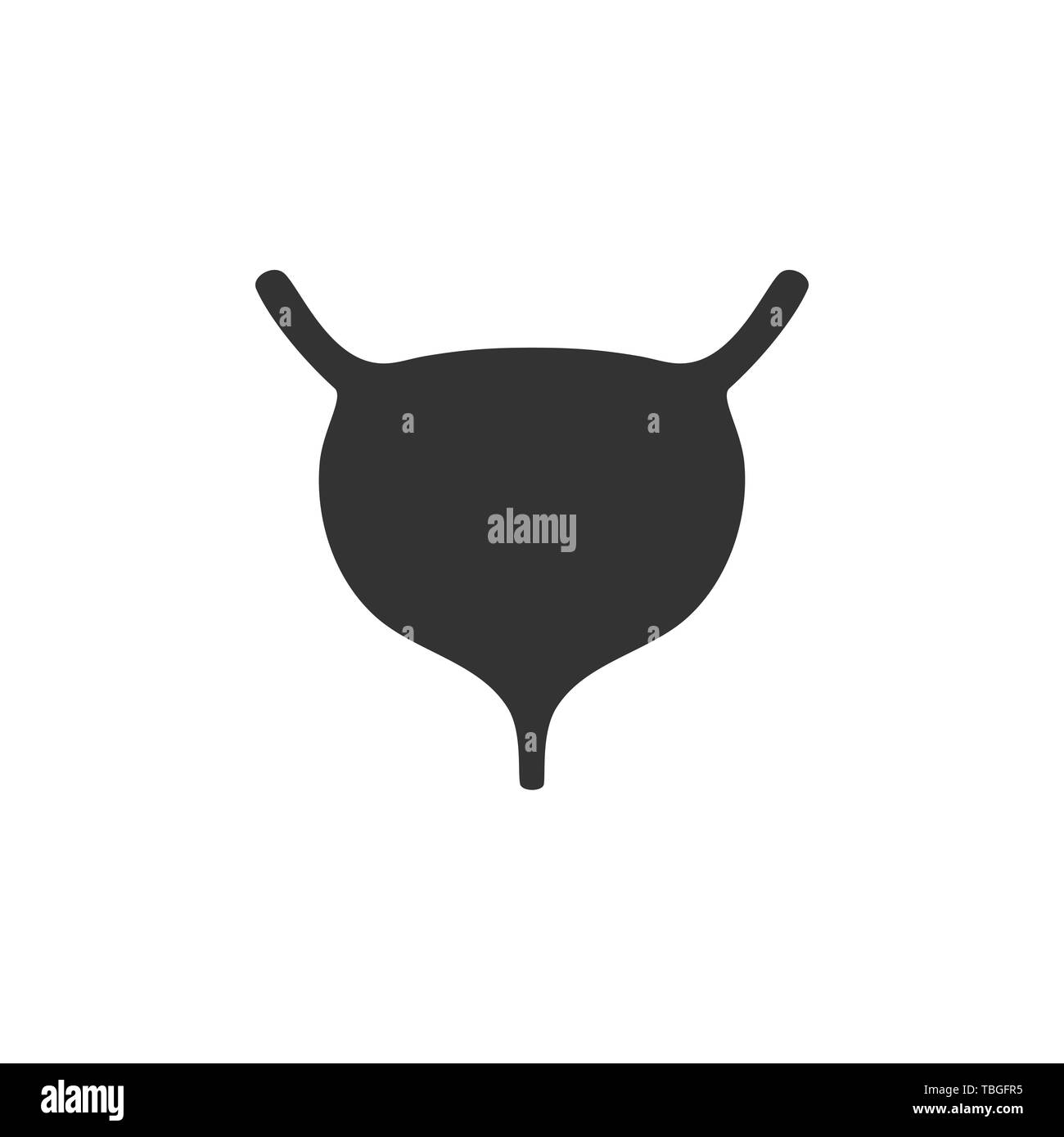 Human organ. Bladder icon on a white background. Isolated vector ...