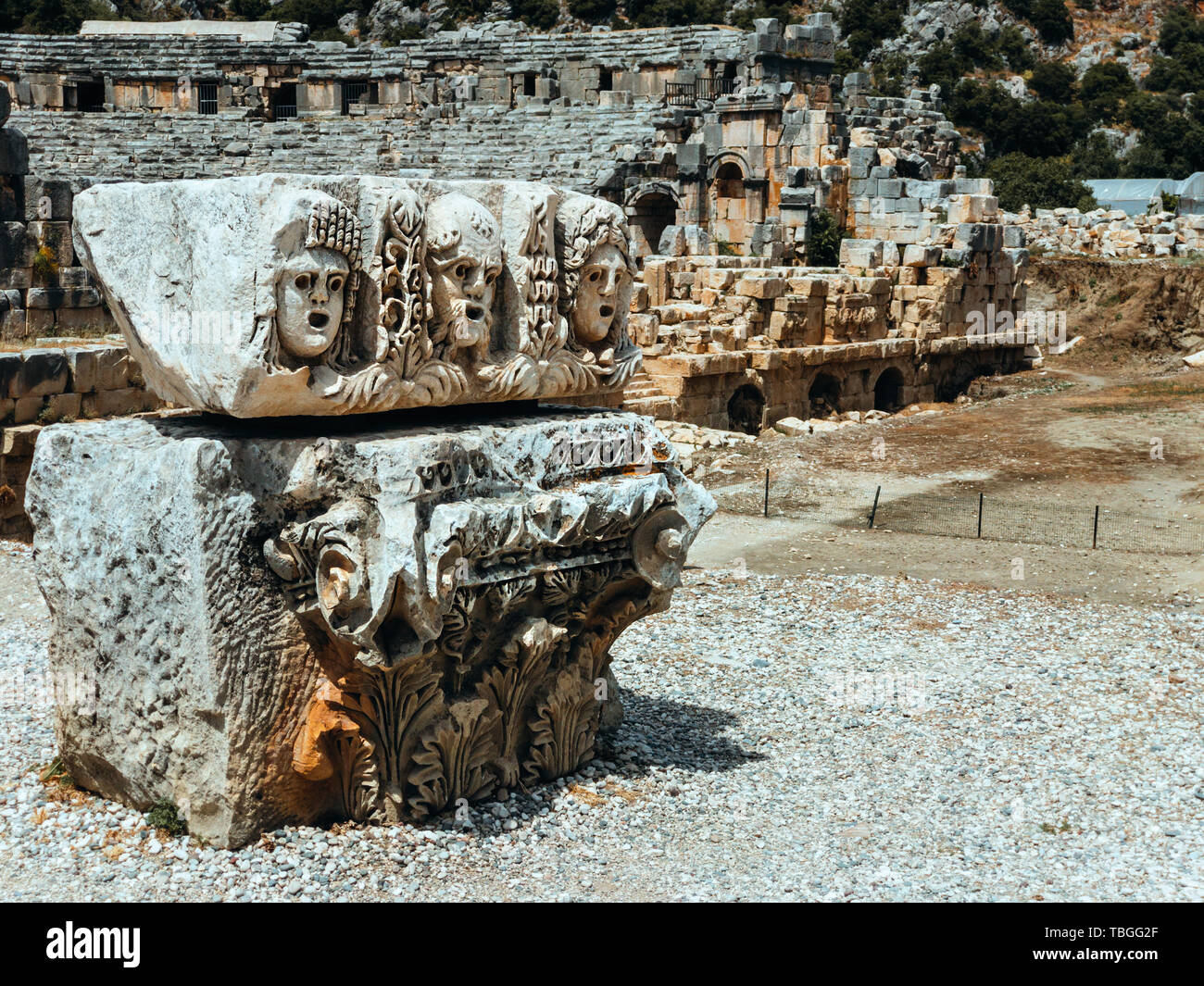 Lycian tombs of Mira Sculptural ornaments of the necropolis of Lycian ...