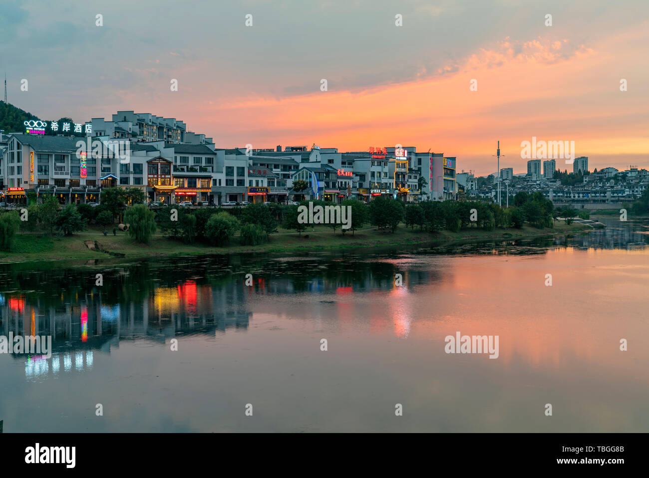 The scenery of ancient Huizhou Stock Photo - Alamy