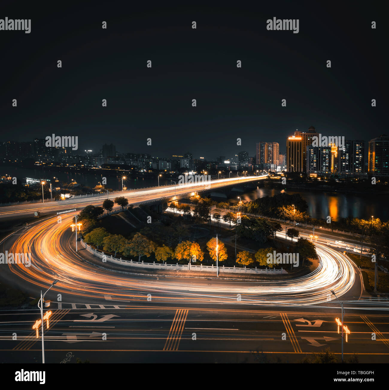 City night tracks Stock Photo - Alamy