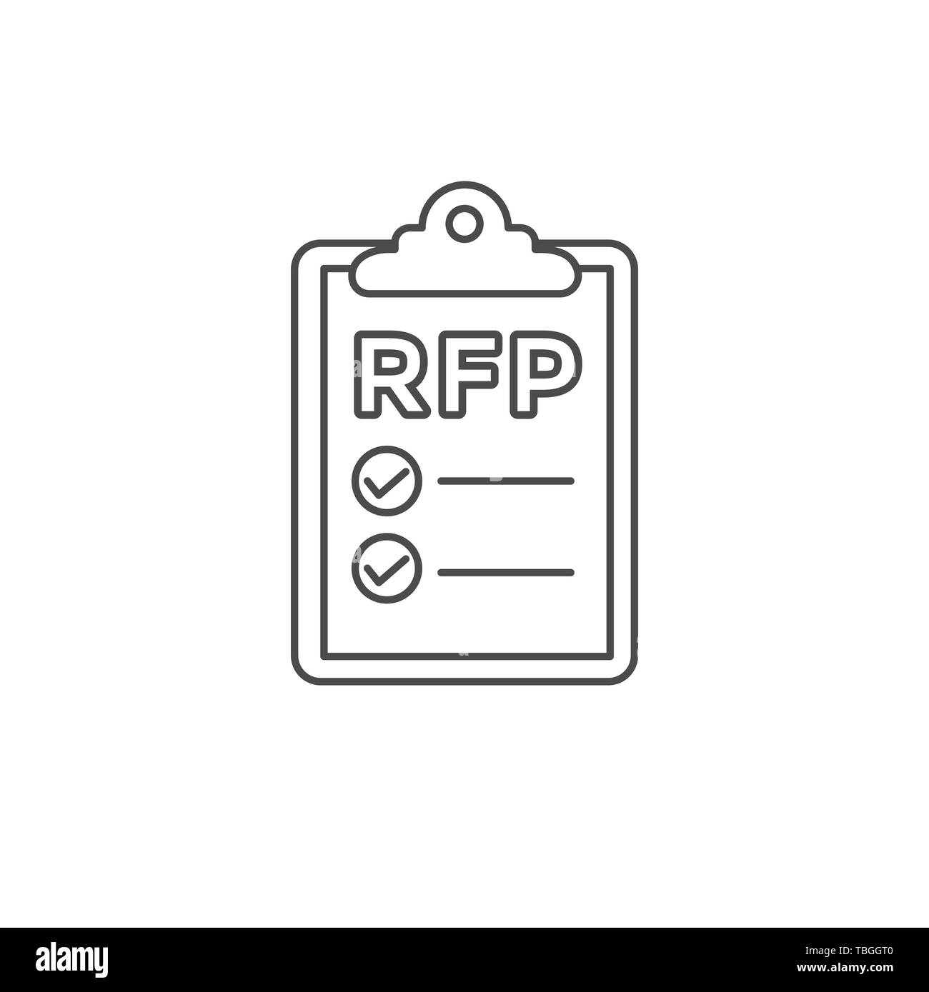 RFP Icon - request for proposal concept - idea Stock Vector Image & Art ...