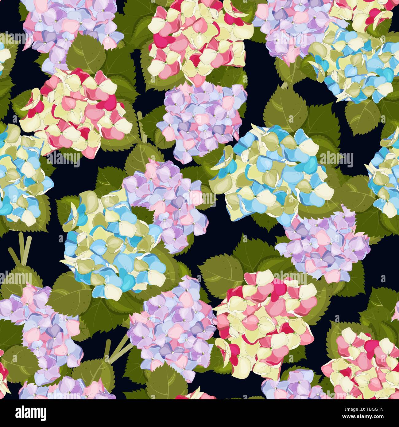 Rose and hydrangea Stock Vector Images - Alamy