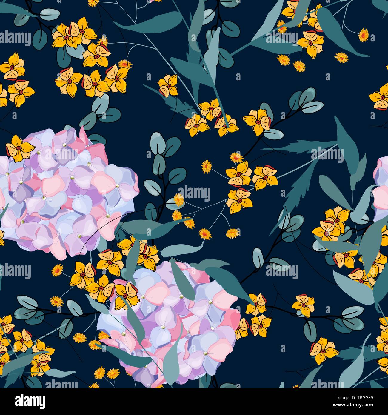 Mix flower pattern hi-res stock photography and images - Alamy