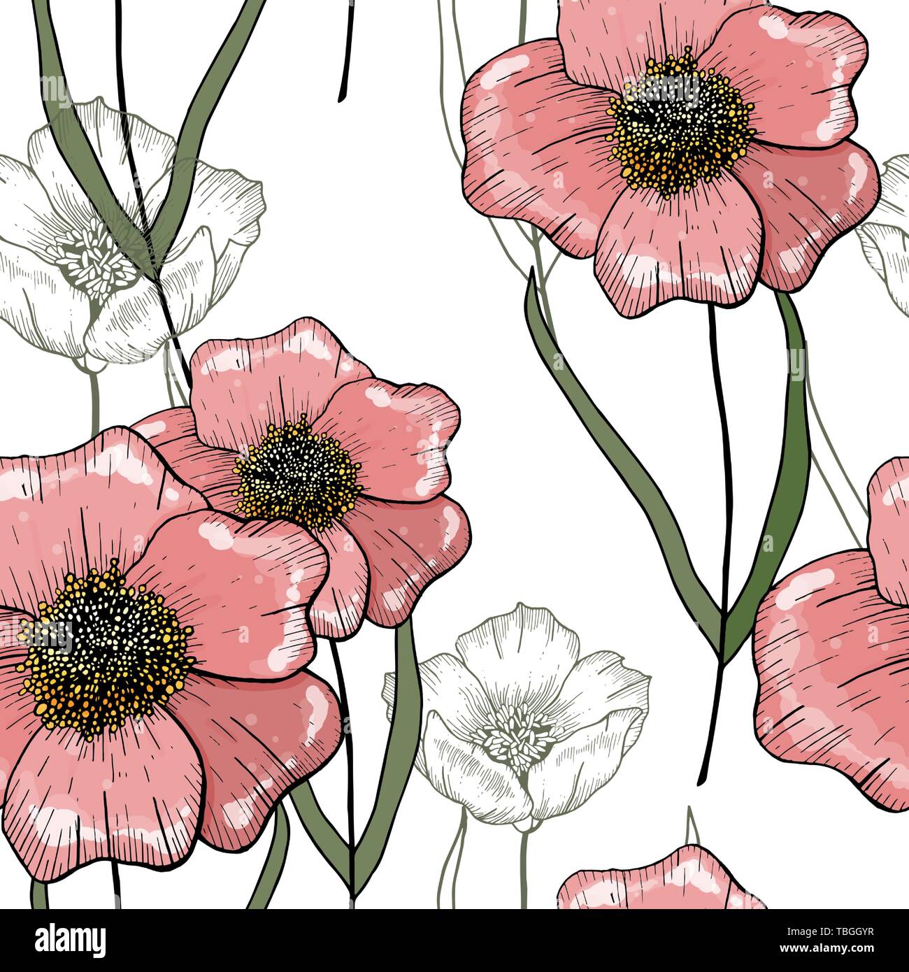 Rustic seamless pattern on light background. Stylized art background ...