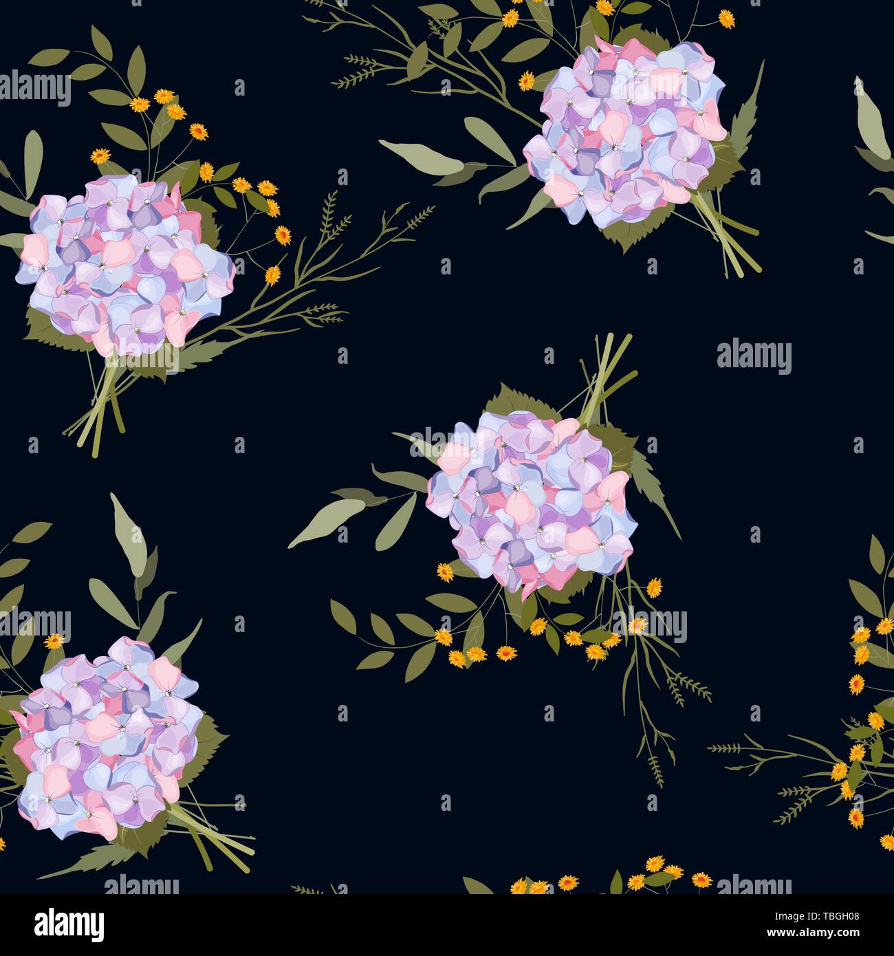 Little hydrangea Stock Vector Images - Alamy