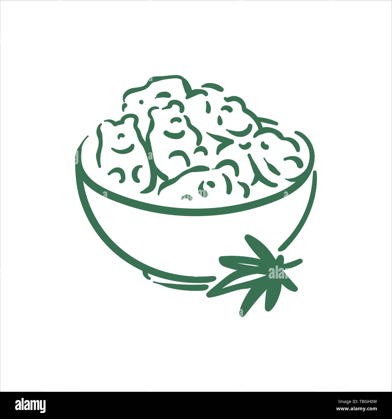 Vector hand drawn cannabis soft candies gummies illustration on white ...