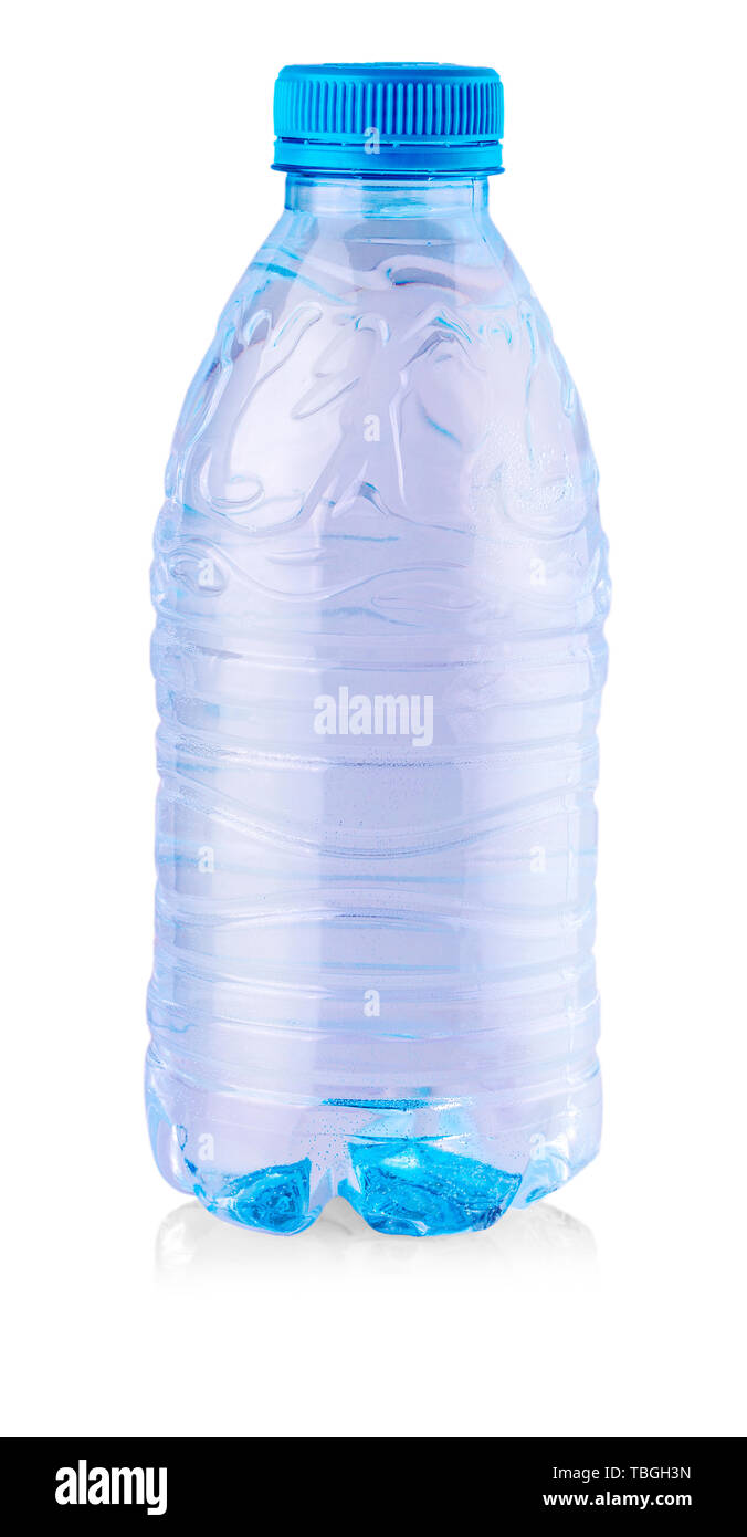 Plastic blue bottle isolated on white background Stock Photo - Alamy